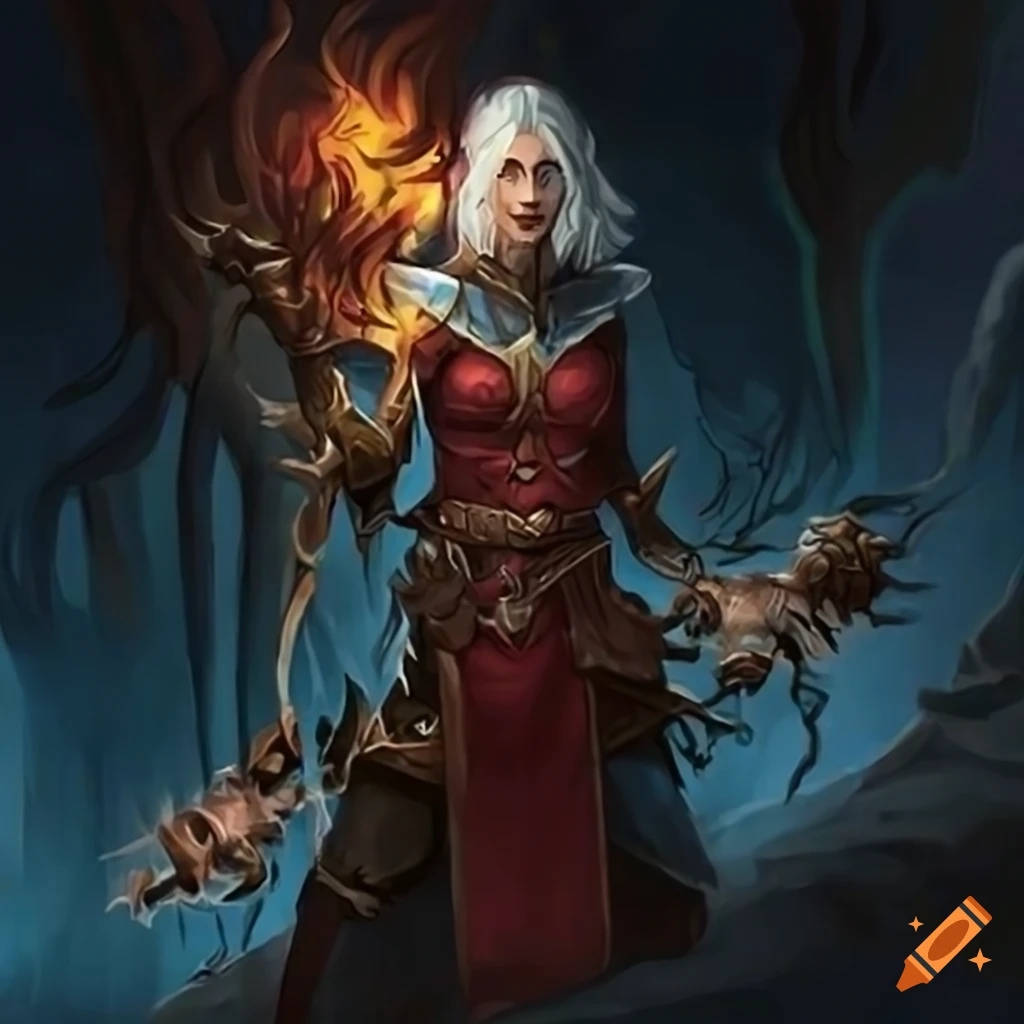 Image of an rpg mage character on Craiyon