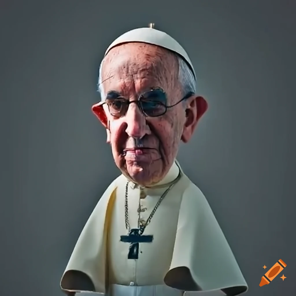 Pope francis skateboarding on Craiyon