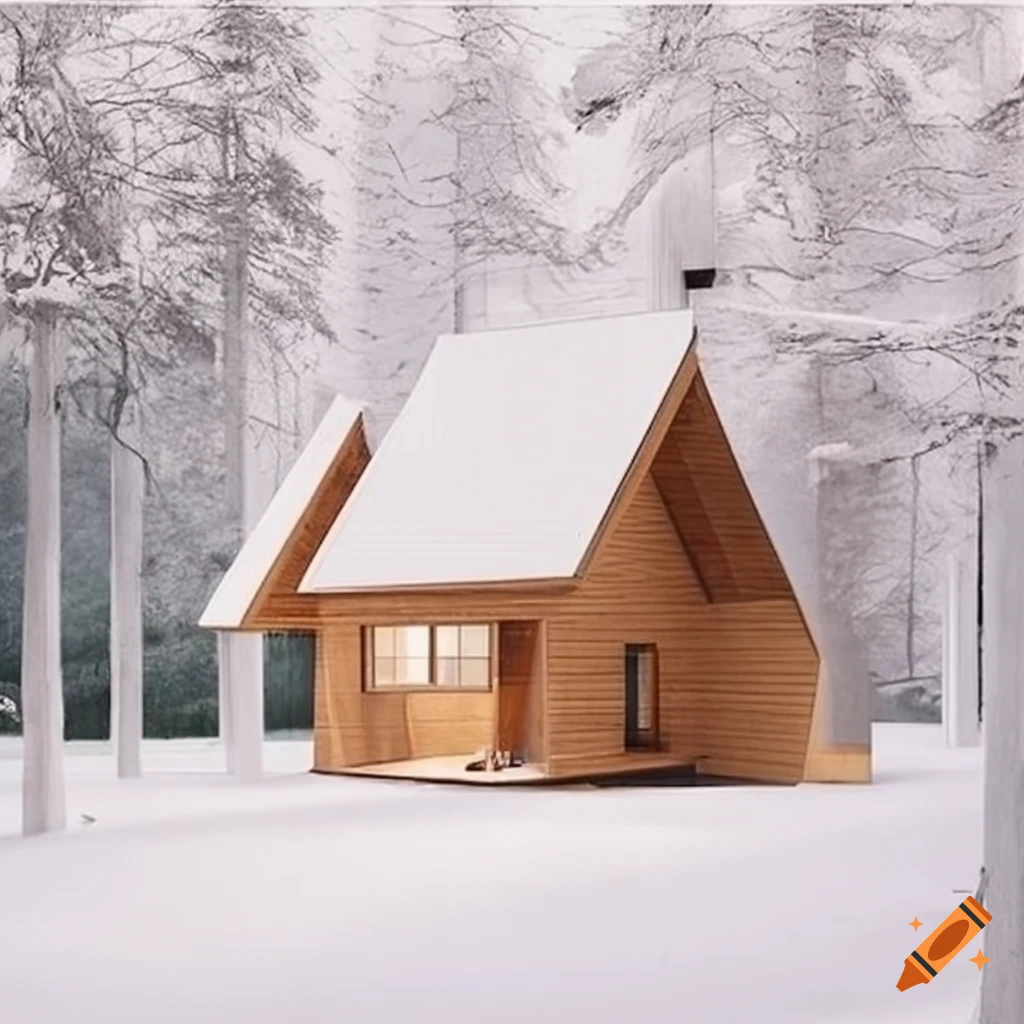 Cozy minimal cabin architecture