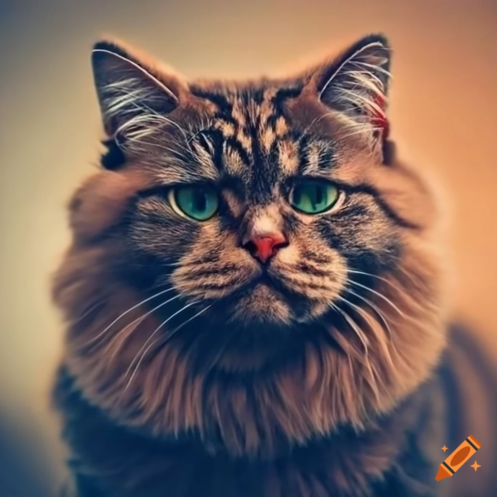 Fluffy cat on Craiyon