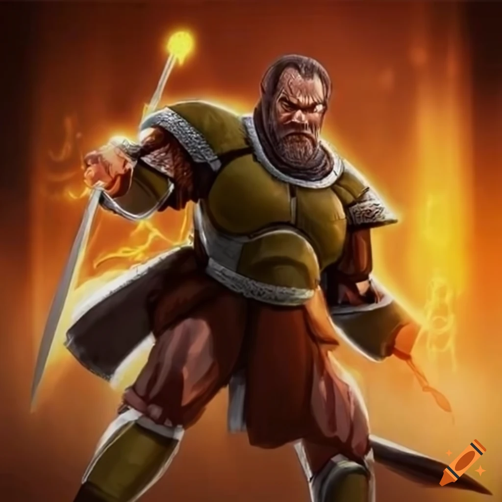 Digital artwork of nappa fused with qui gon jinn in templar armor on ...