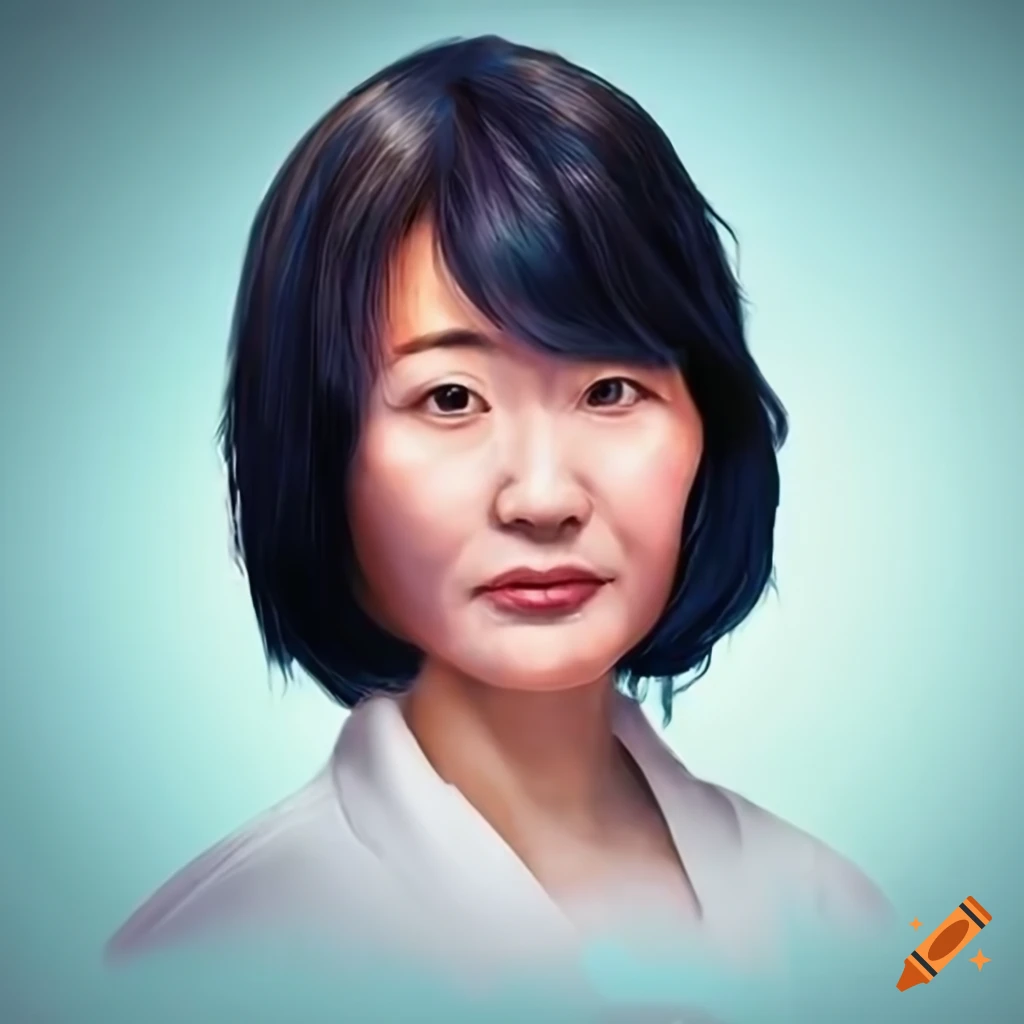 Portrait of a middle-aged female korean american bio scientist on Craiyon