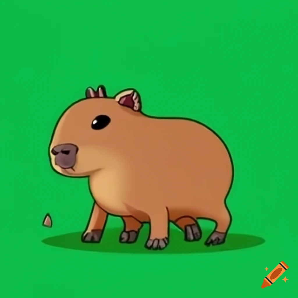 Animation of a baby capybara pokémon