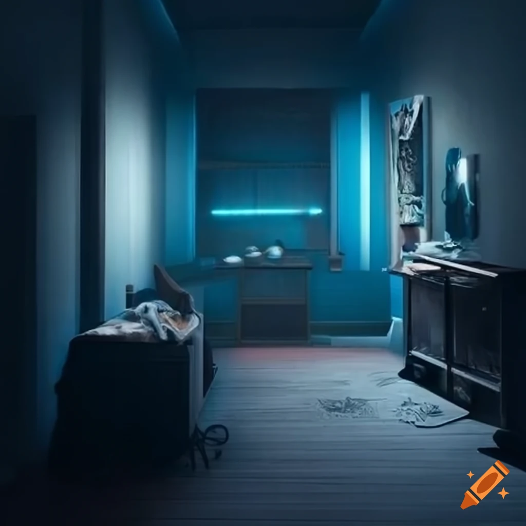 Unrealistic room design on Craiyon