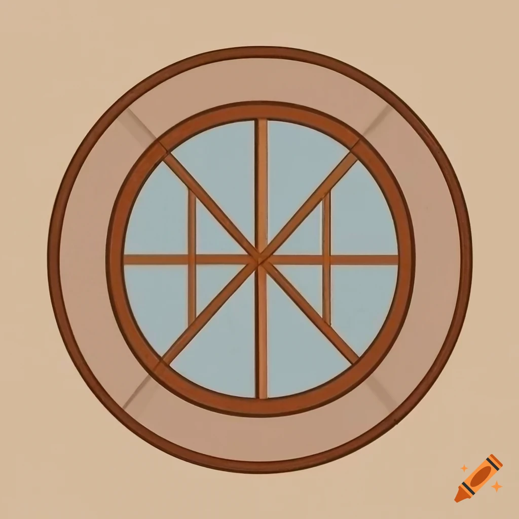 Minimalistic japanese circular window on Craiyon