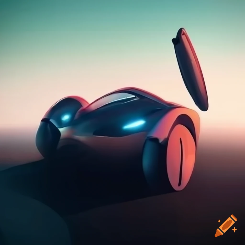 Driverless car with ocean-inspired design on Craiyon