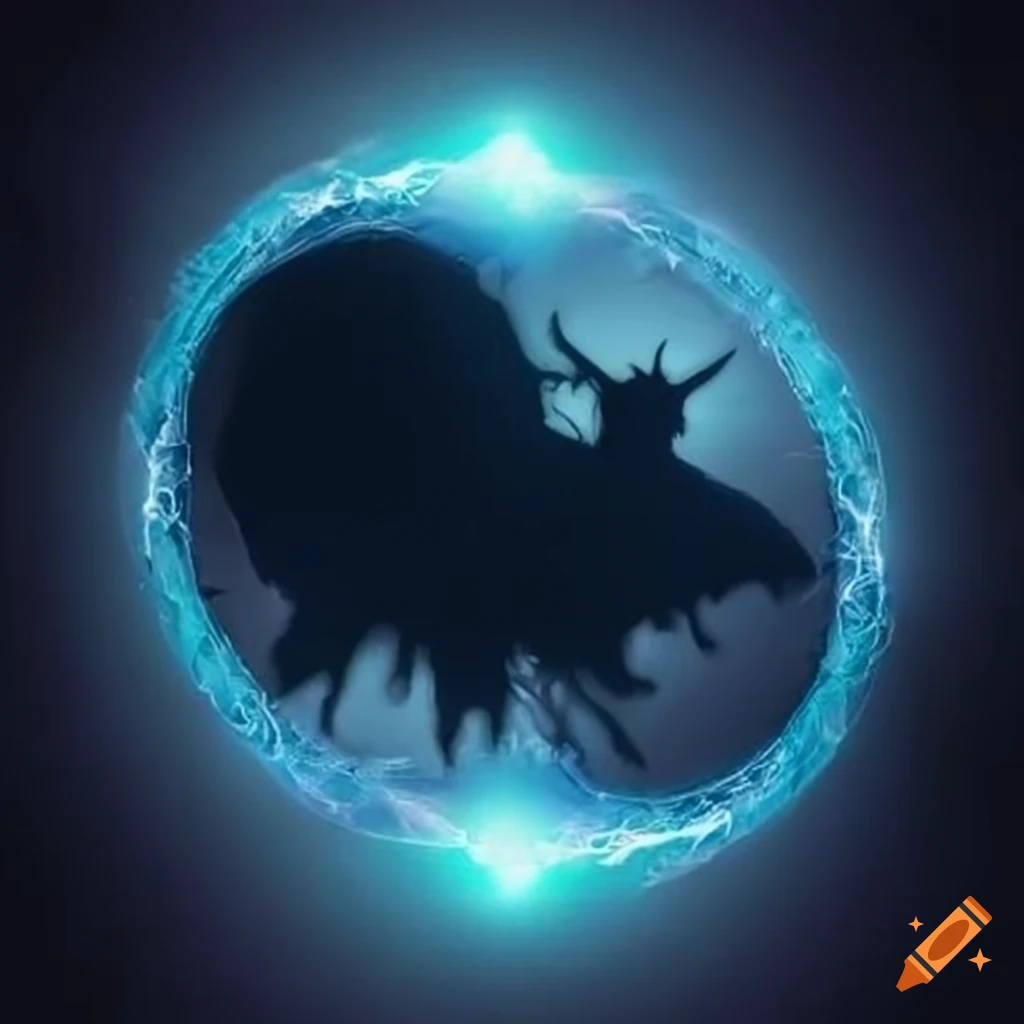 Mystical symbol casting magical shadow