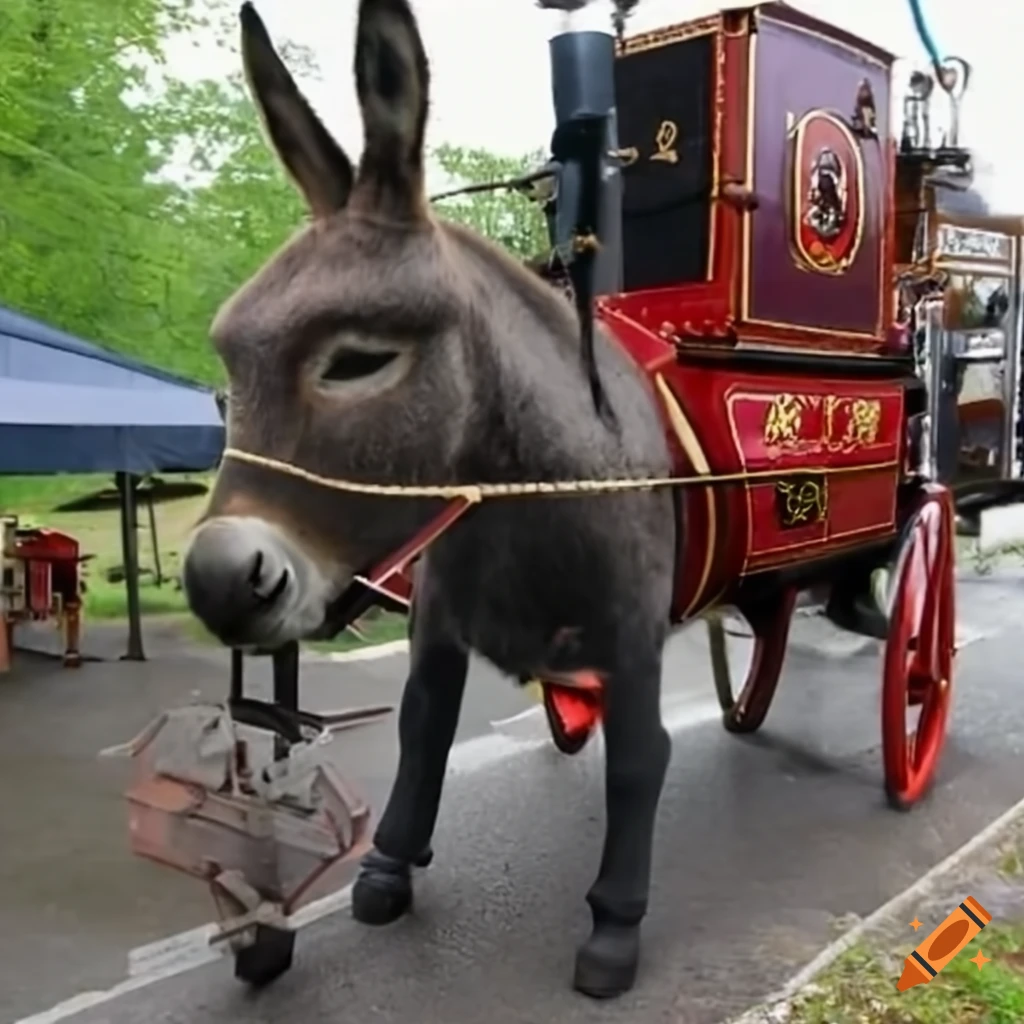 Steam-powered donkey on Craiyon
