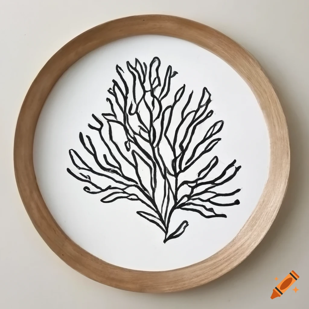 One-line drawing of corals