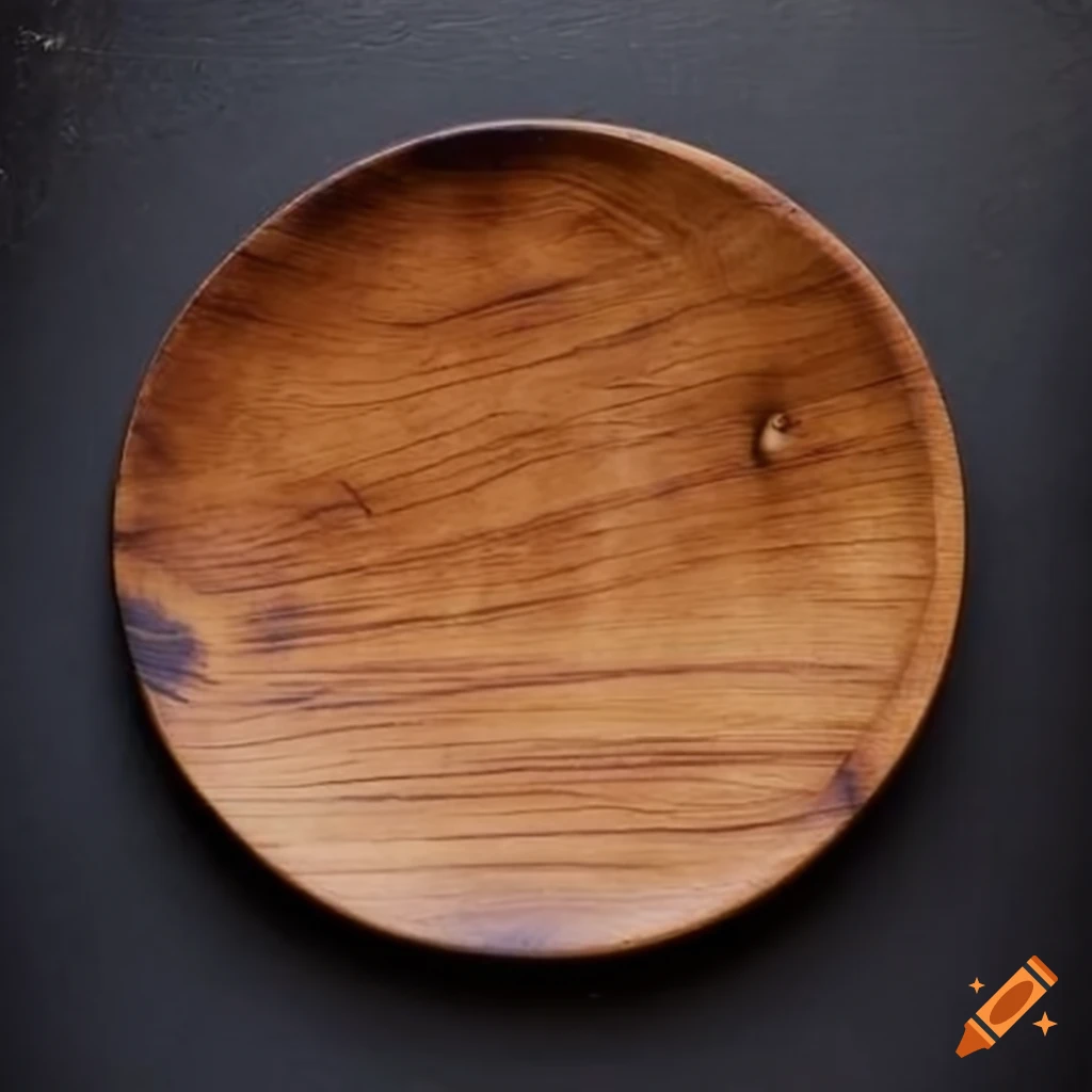 Decorative wooden plate on Craiyon