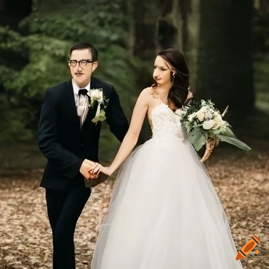 Beautiful wedding couple on Craiyon
