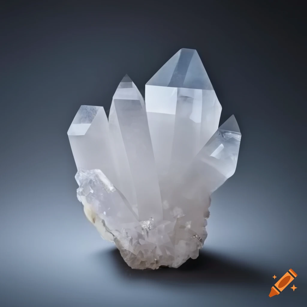A white quartz ore in a fantasy style on Craiyon