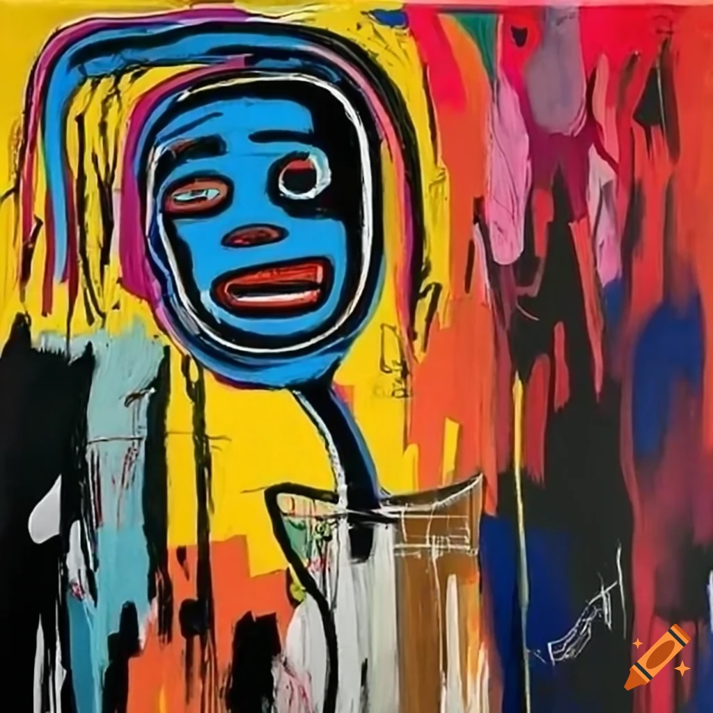 Jean Michel Basquiat's colorful and expressive painting of a Tulip ...