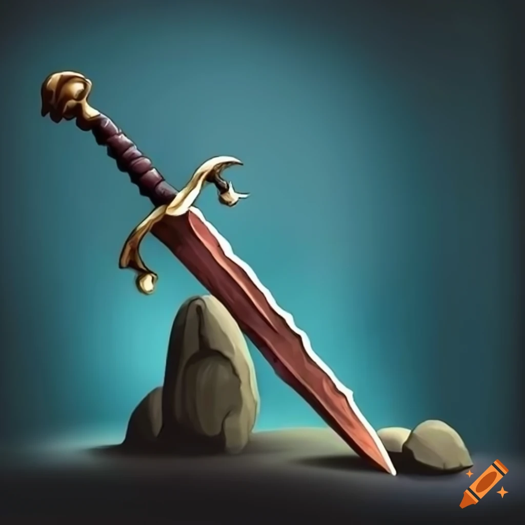 Hero wielding a sword in a desert with an eclipse in the sky on Craiyon