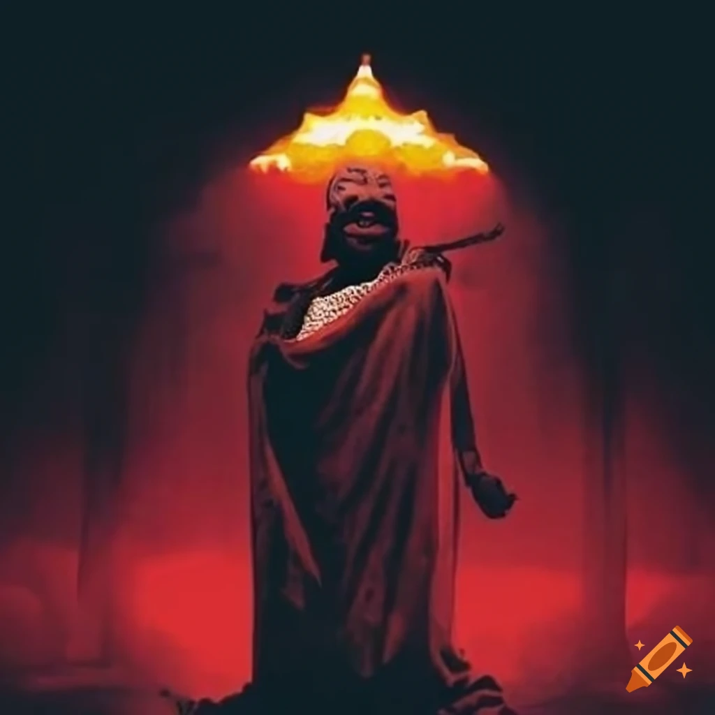 Emotionally evocative scene depicting religious tension and divine ...