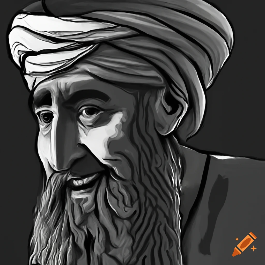 Portrait of a happy and funny mullah from ancient persia on Craiyon