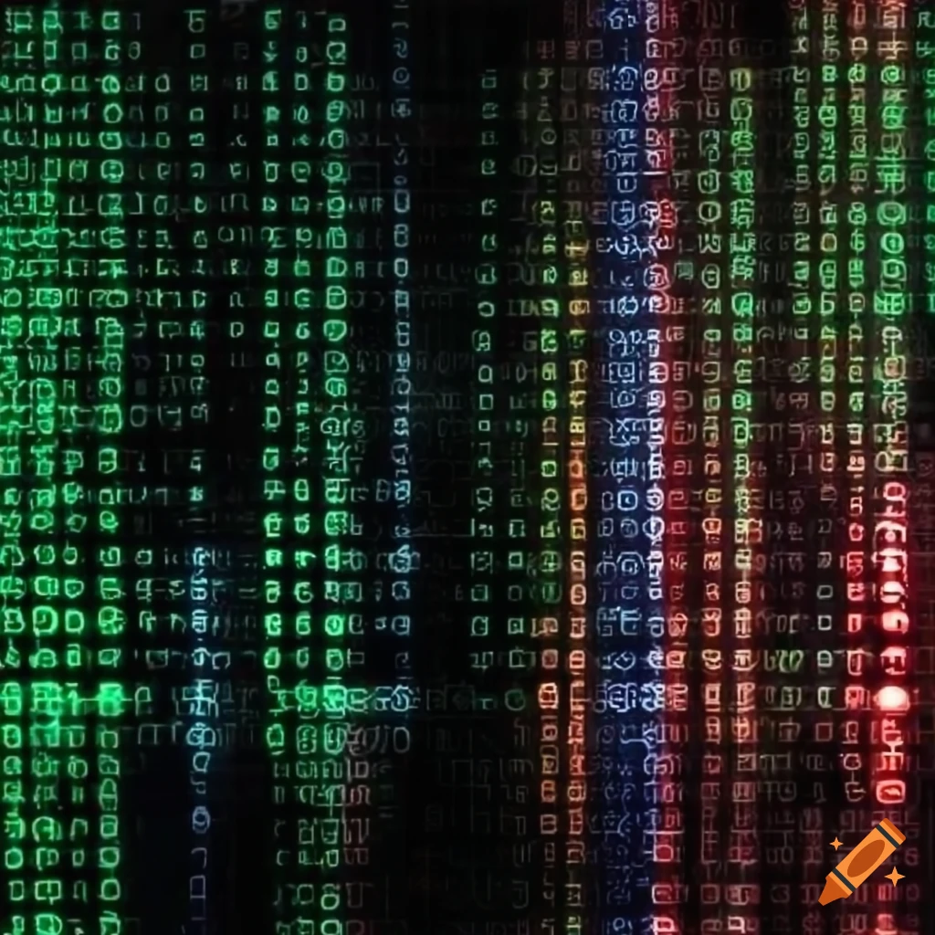 Artistic representation of data and intelligence on Craiyon