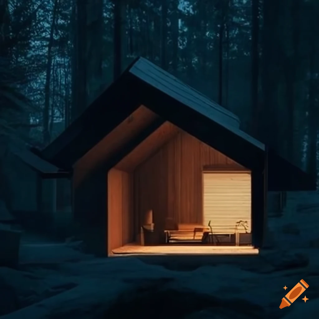 Cozy minimalist cabin architecture on Craiyon