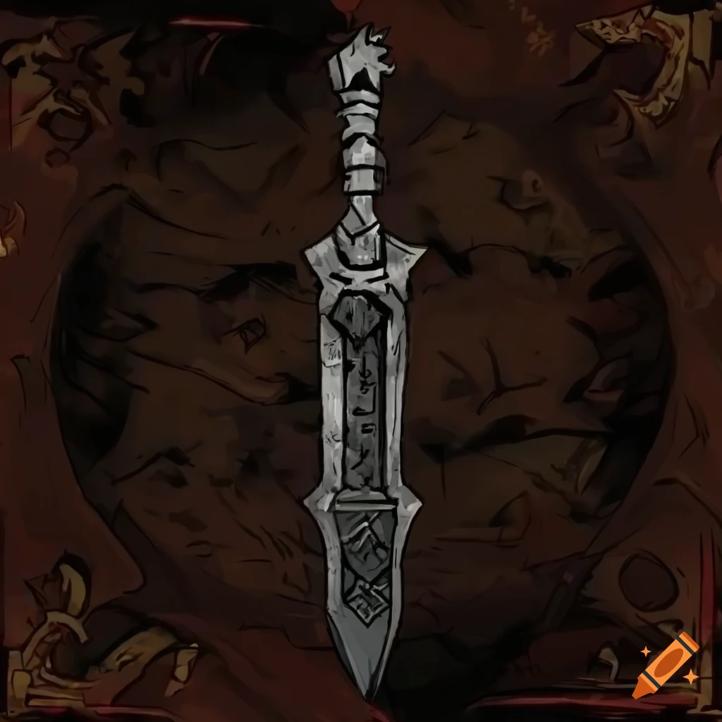 Fantasy artwork of a conan-style sword