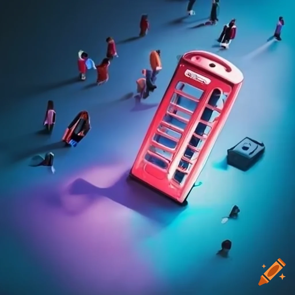 Busy office phone queue on Craiyon