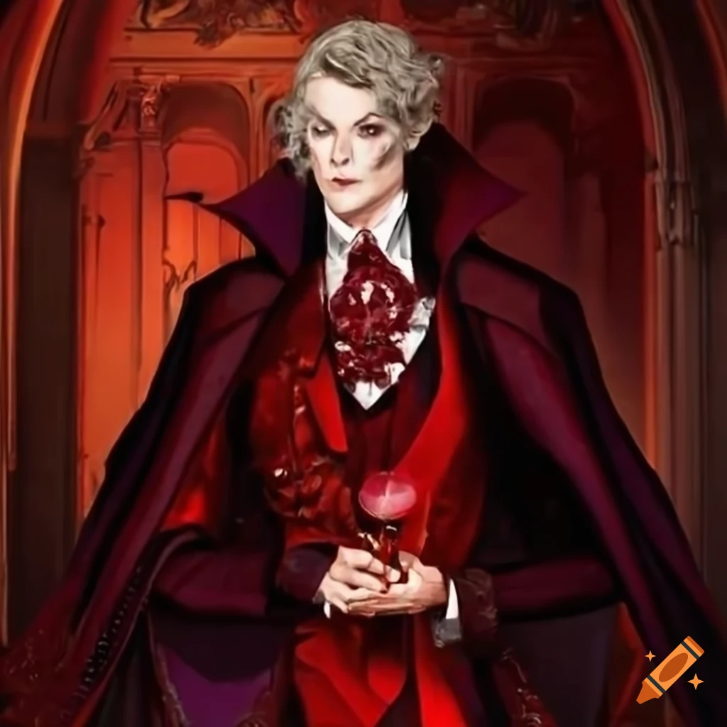Image of a vampire aristocrat in a castle