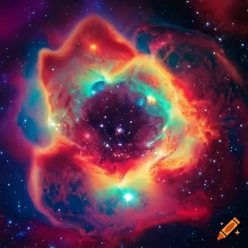 Acrylic painting of a galactic space war on Craiyon