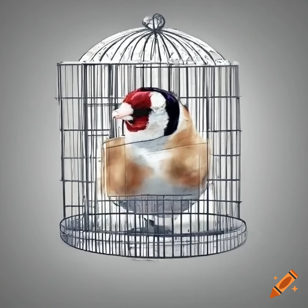 Bird in a cage on Craiyon