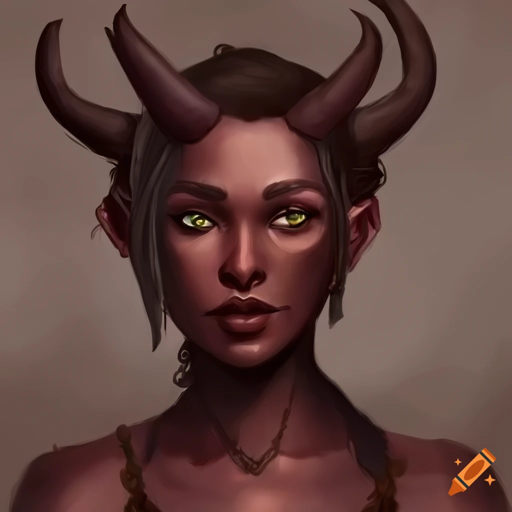 Illustration of a male tiefling wizard character on Craiyon