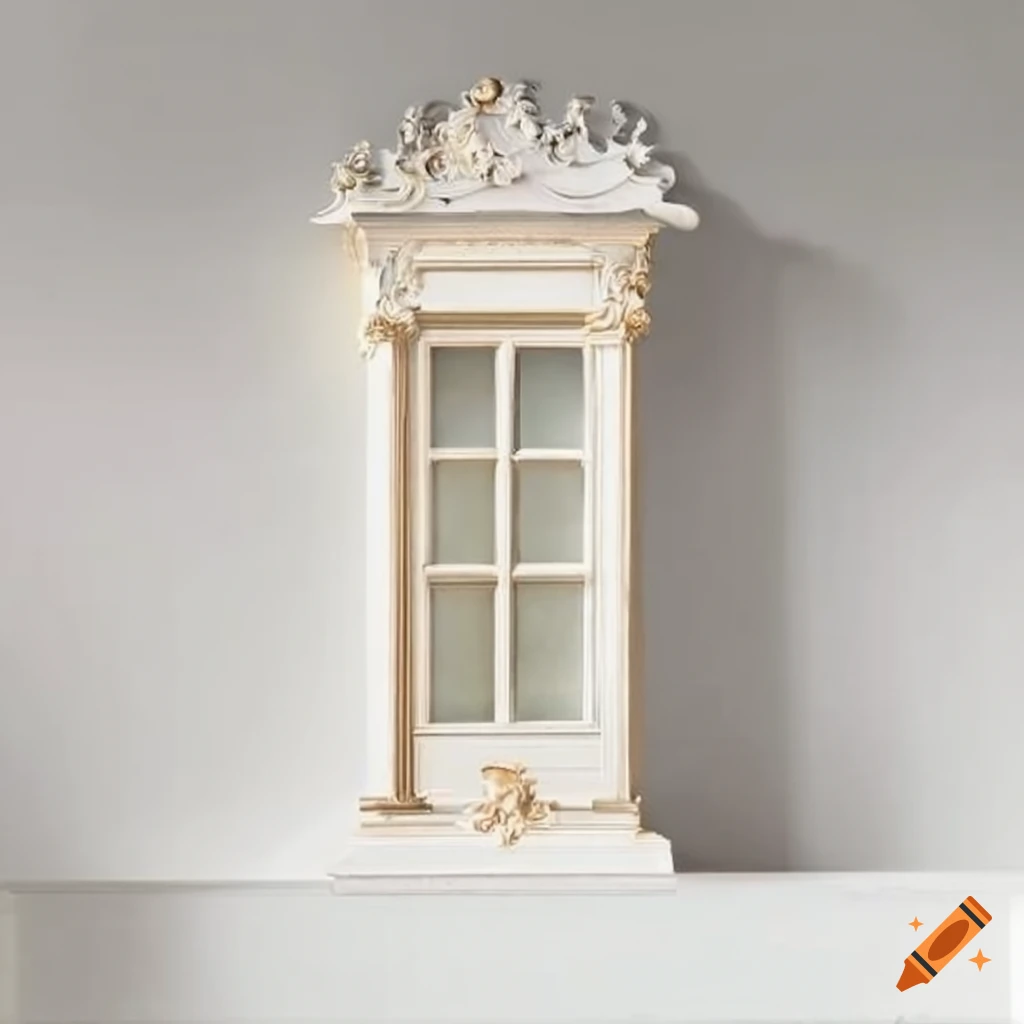 Rococo architecture with altar and window pillars on Craiyon