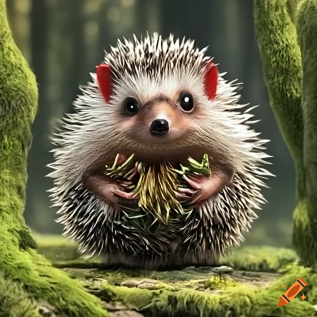 Image of a hedgehog human hybrid on Craiyon