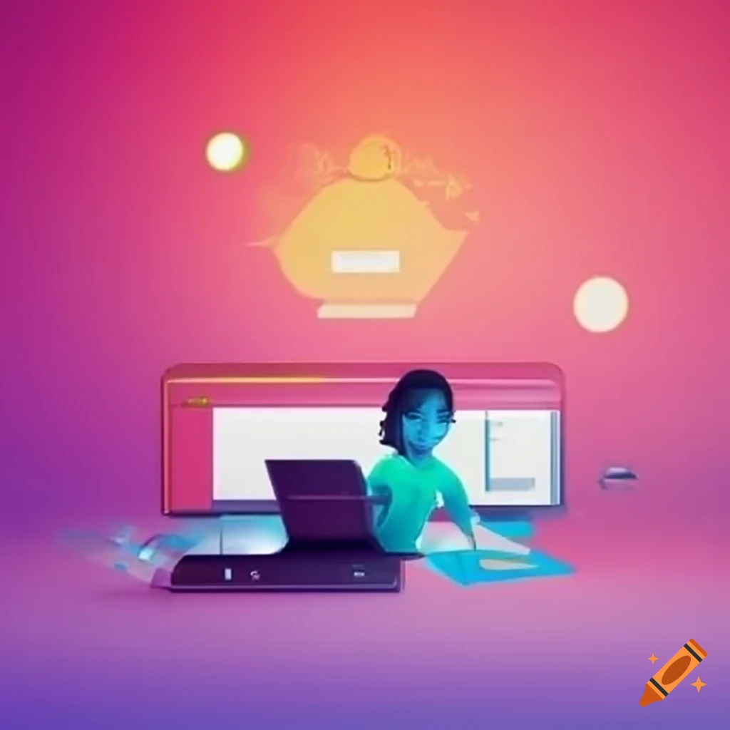 E-learning concept illustration