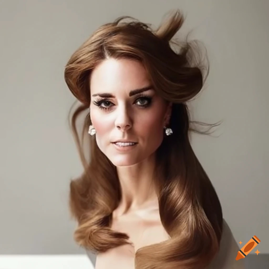 Kate middleton styling head with long hair