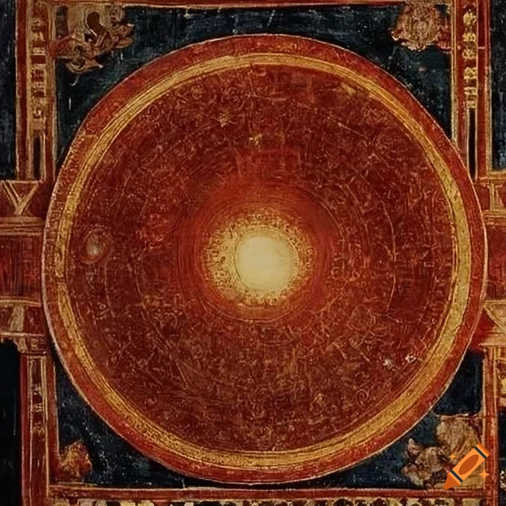 Painting of a blood star aureola by giotto