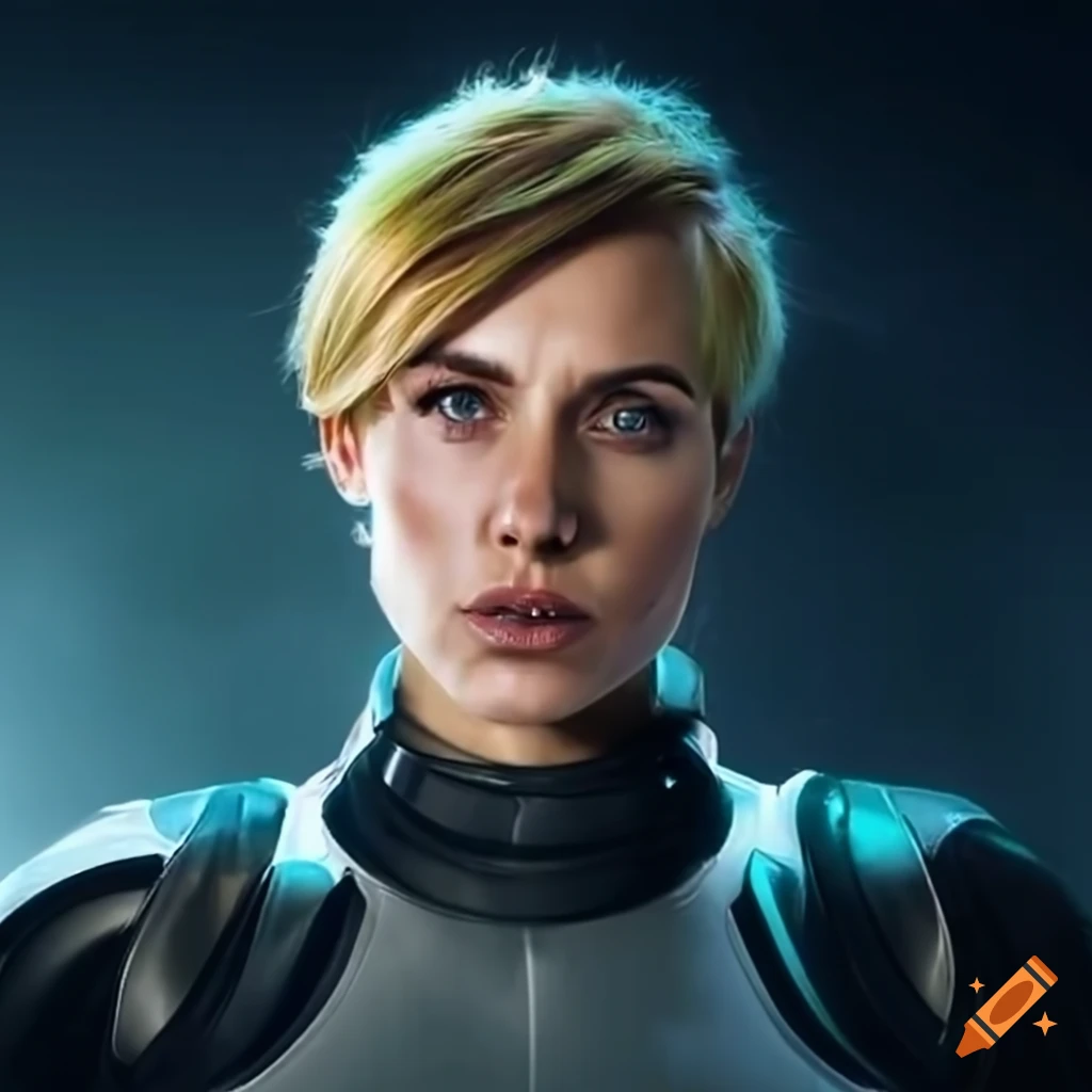 Character design of a strong, athletic woman in futuristic attire on ...
