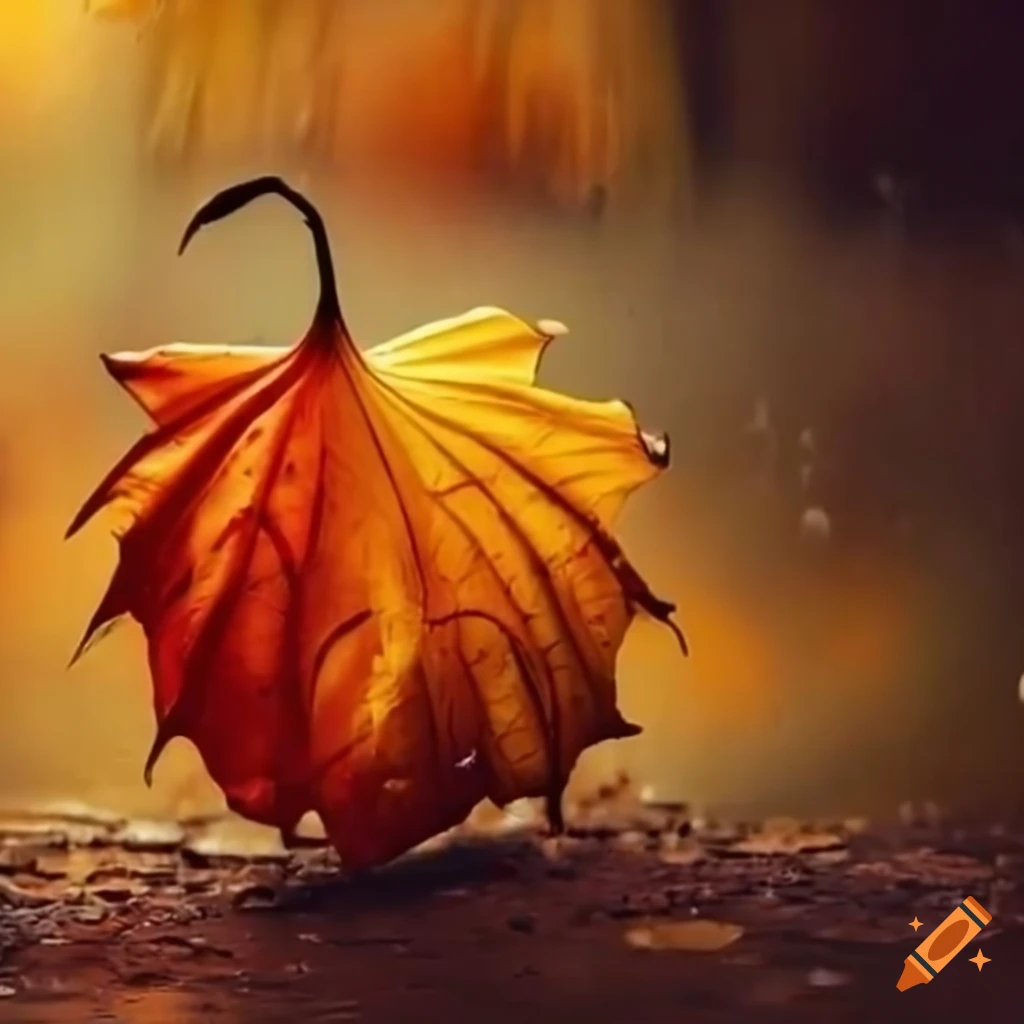 Photo de l'automne sous la pluie