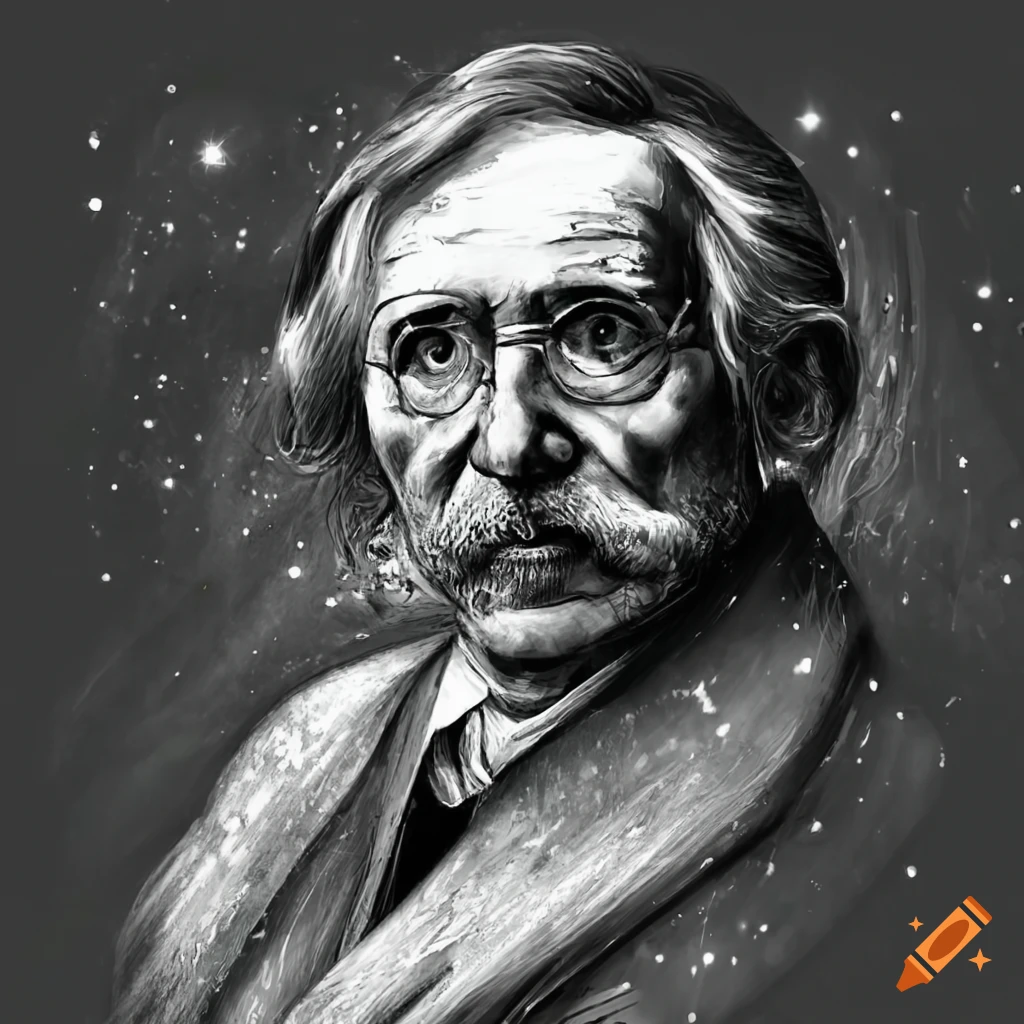 Pencil sketch of martin heidegger on Craiyon