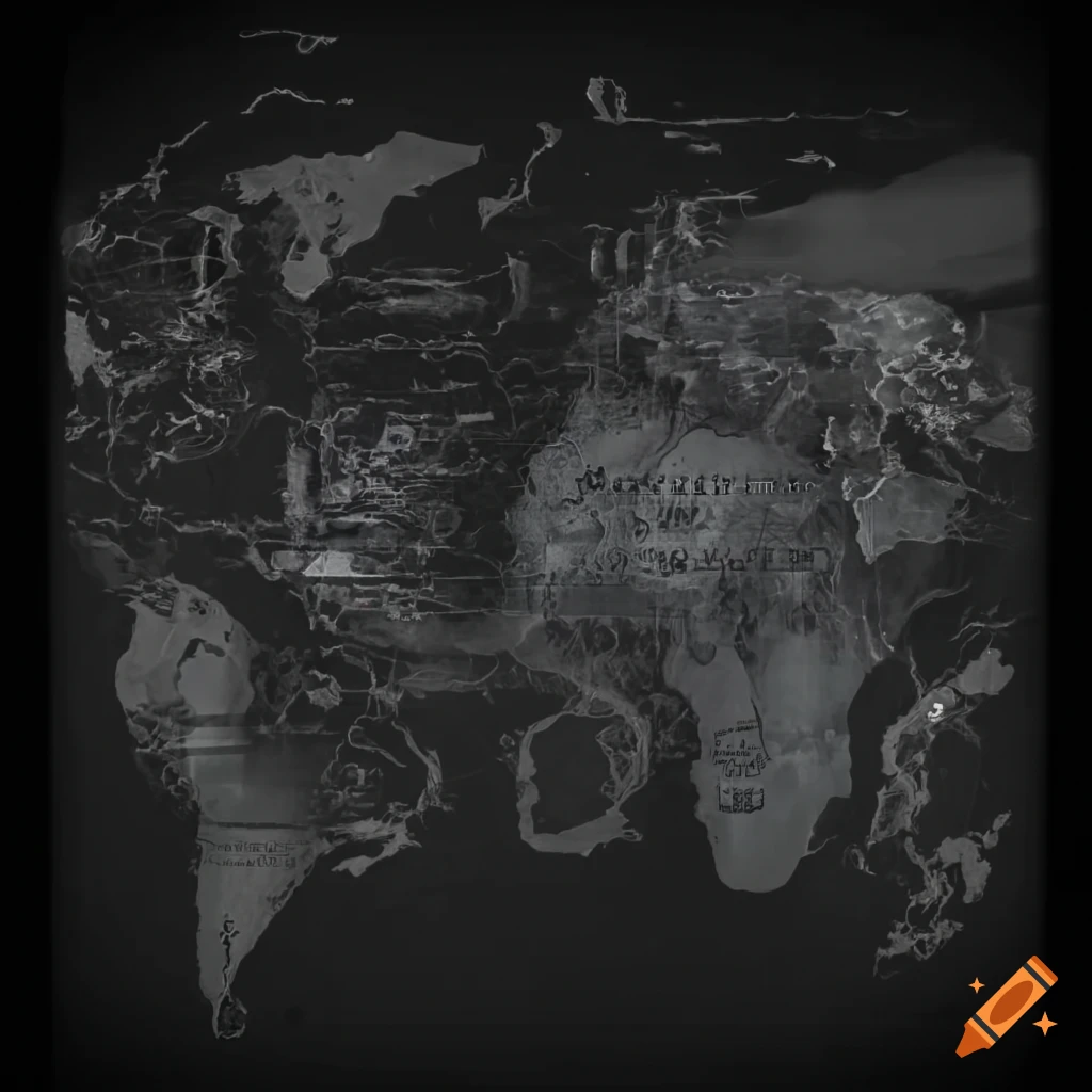 Detail fantasy world map on Craiyon