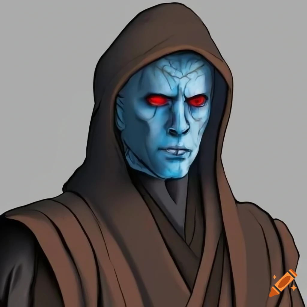 Image of a blue-skinned male jedi with a lightsaber on Craiyon