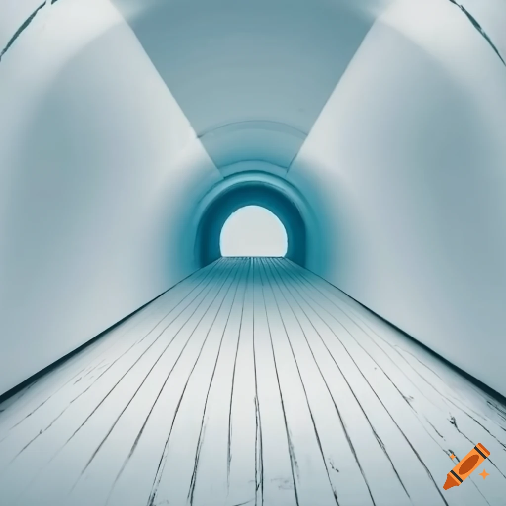 White tunnel with clean design on Craiyon