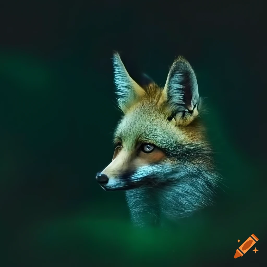 Fox in the night on Craiyon