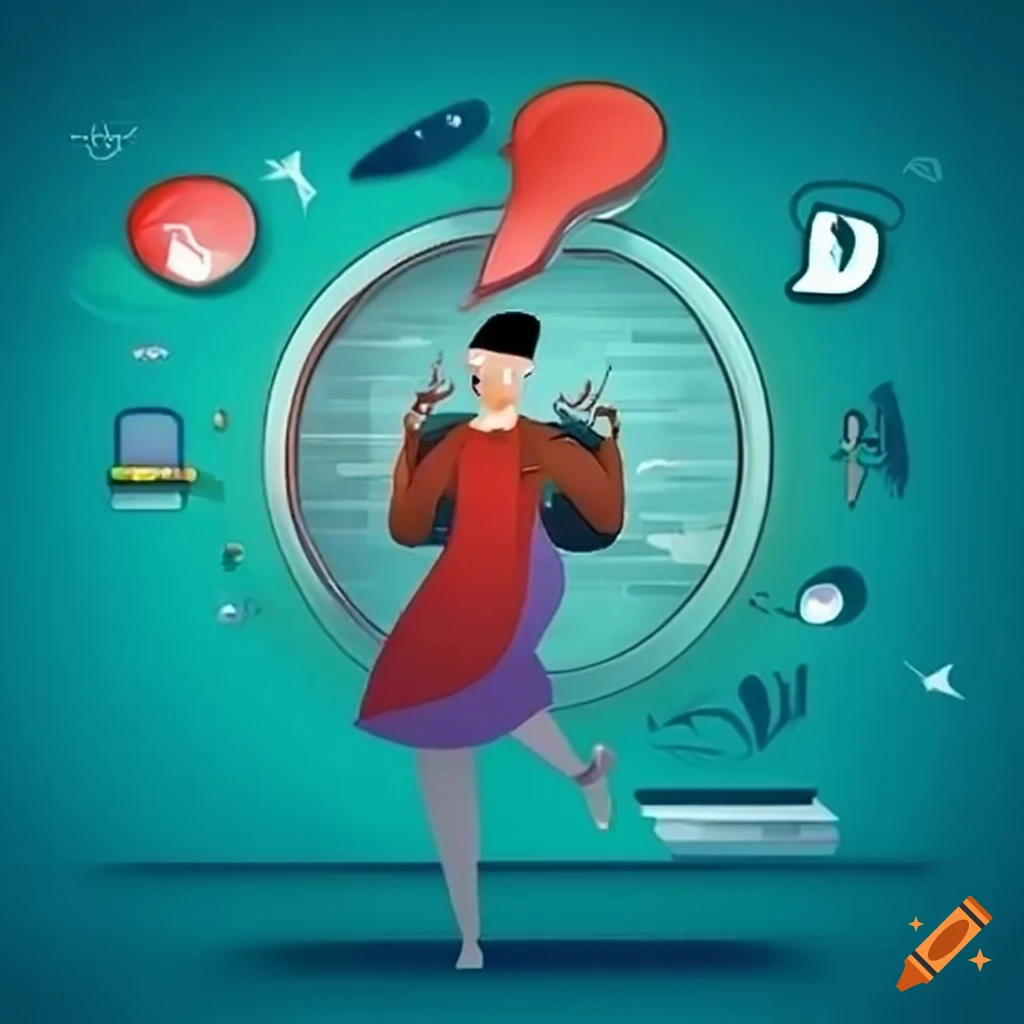 E-learning graphic on Craiyon