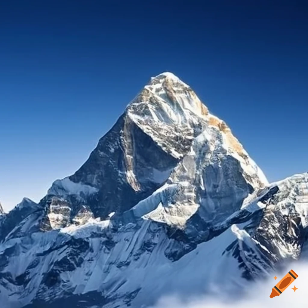 Image of reaching the summit of Mount Everest on Craiyon