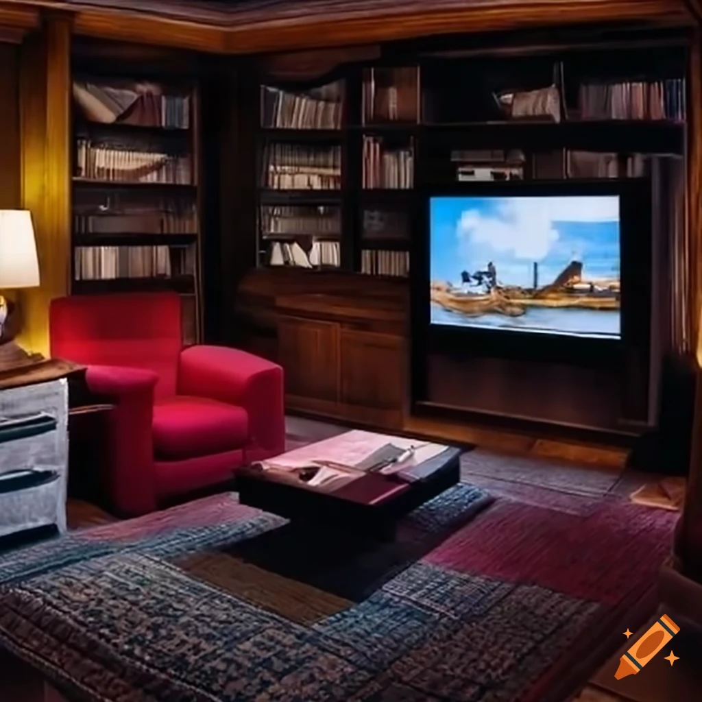 Cozy tv room interior on Craiyon