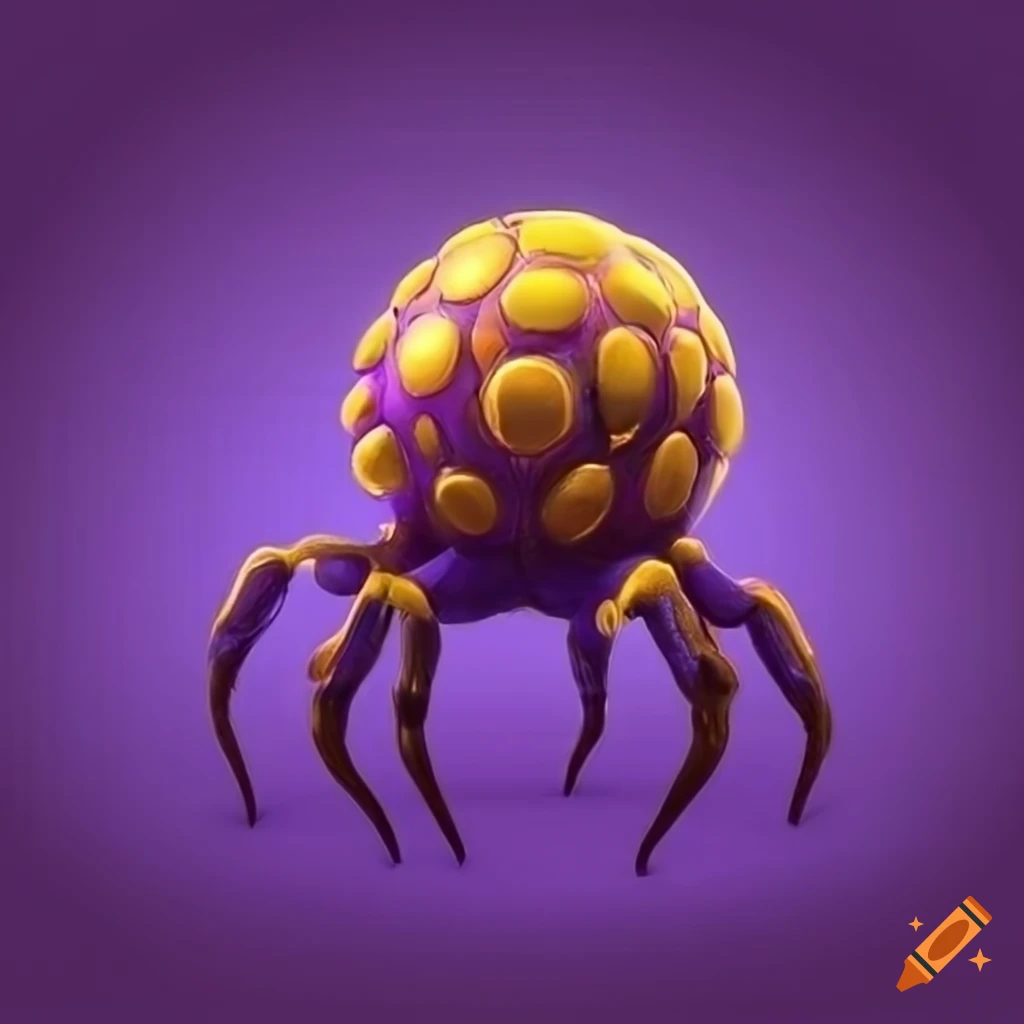 Skylanders-style figure with black spider abdomen and legs on Craiyon