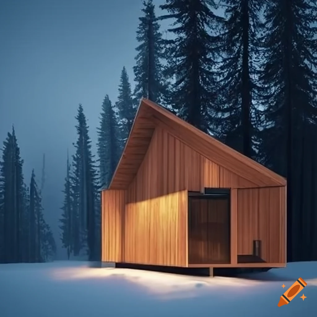 Minimalist cabin design on Craiyon