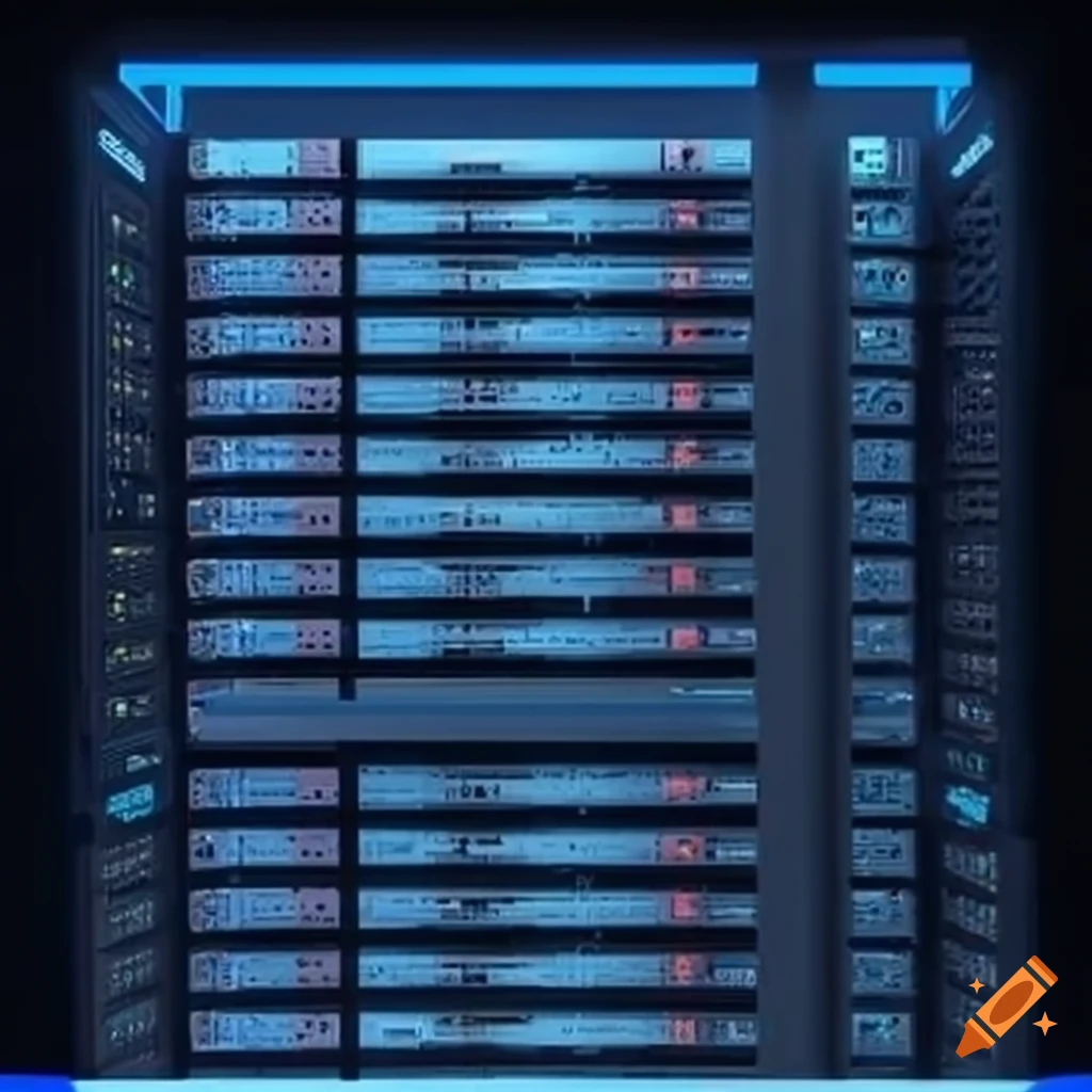 Illustration of different server hosting methods on Craiyon