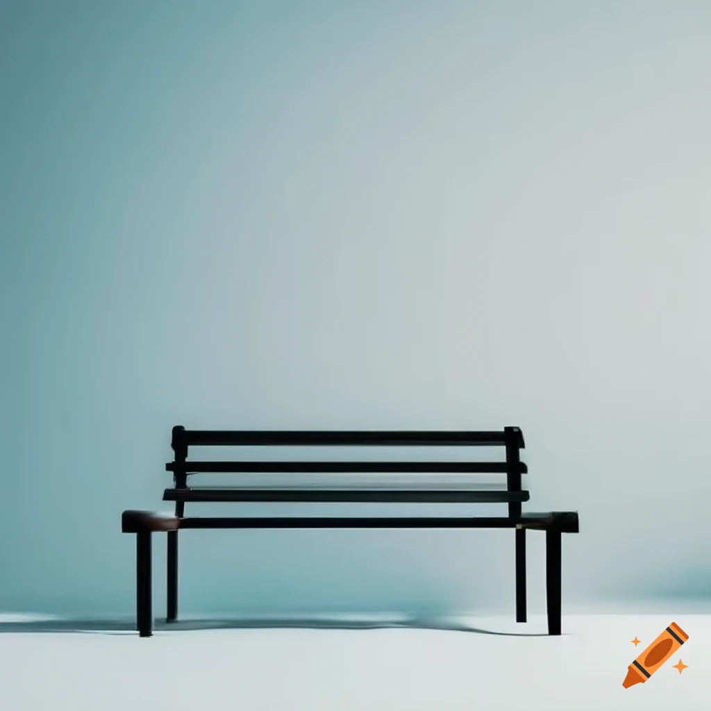 Minimalist white bench