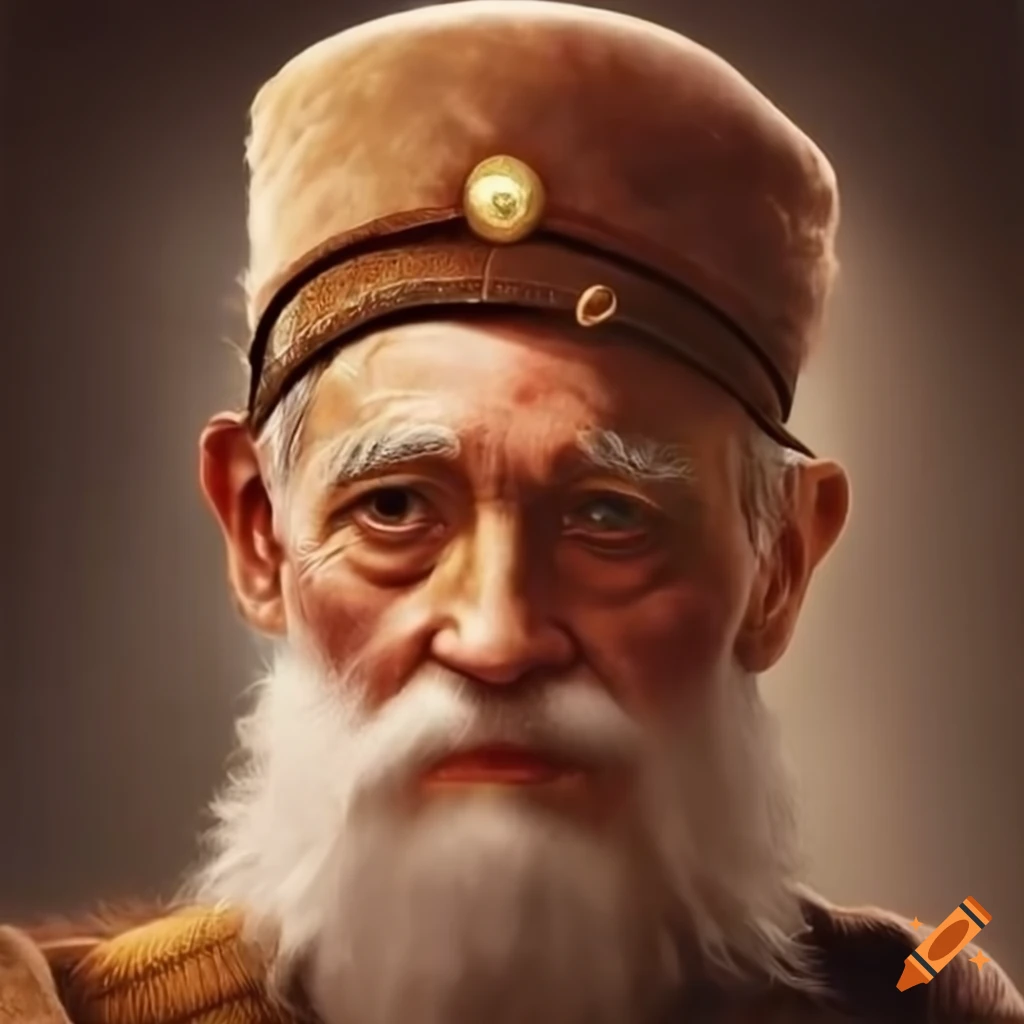 Portrait of a wise-looking person on Craiyon