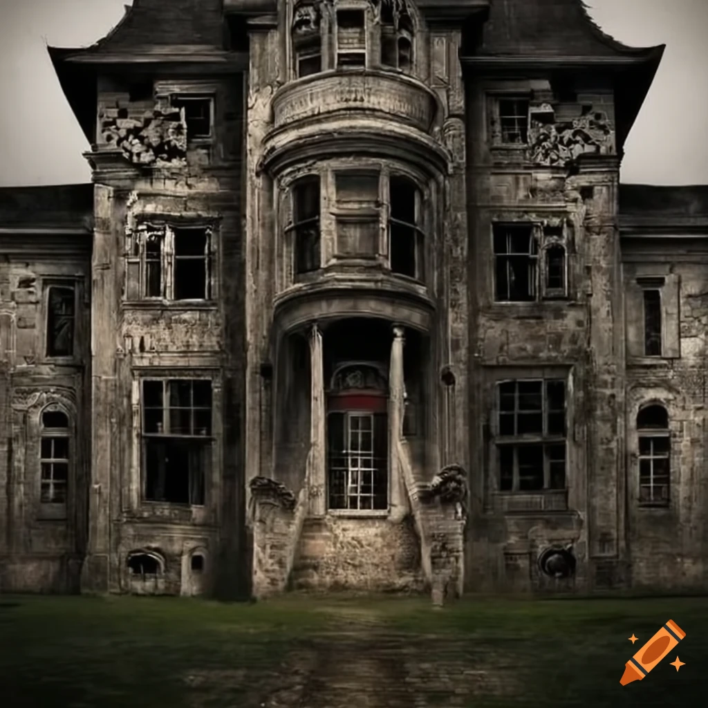 Image of a spooky mansion on Craiyon