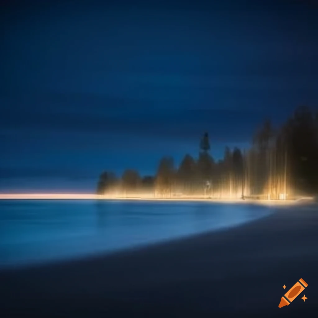 Gray blue and brown icon of lake michigan